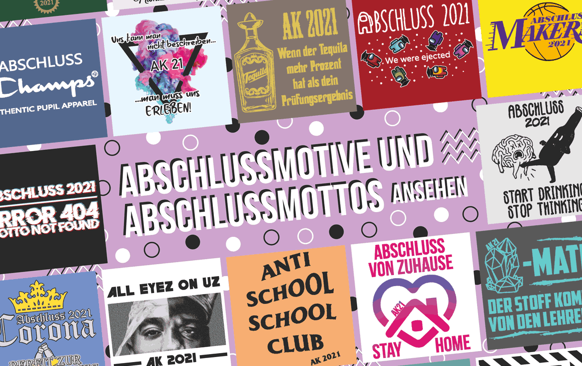 Abschluss Shirts mit lustigen Motiven bedrucken | SCHUL.AG